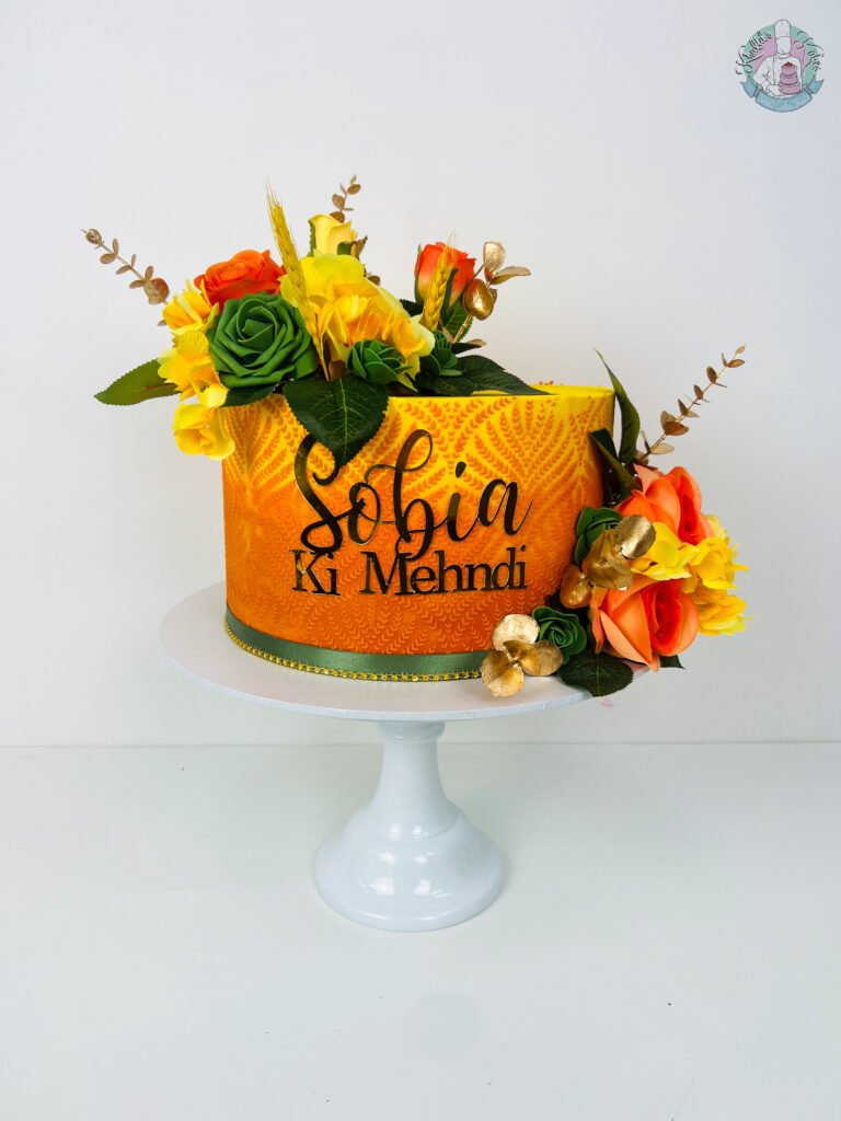 Luxury Stencil Mehndi Cake 2 | Khalids Kakes Birmingham